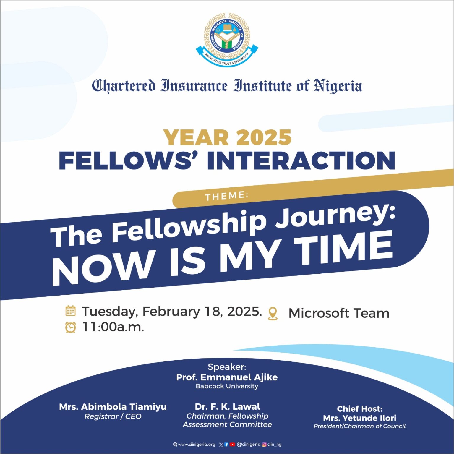YEAR 2025 FELLOWS INTERACTIVE SESSION - CHARTERED INSURANCE INSTITUTE OF NIGERIA